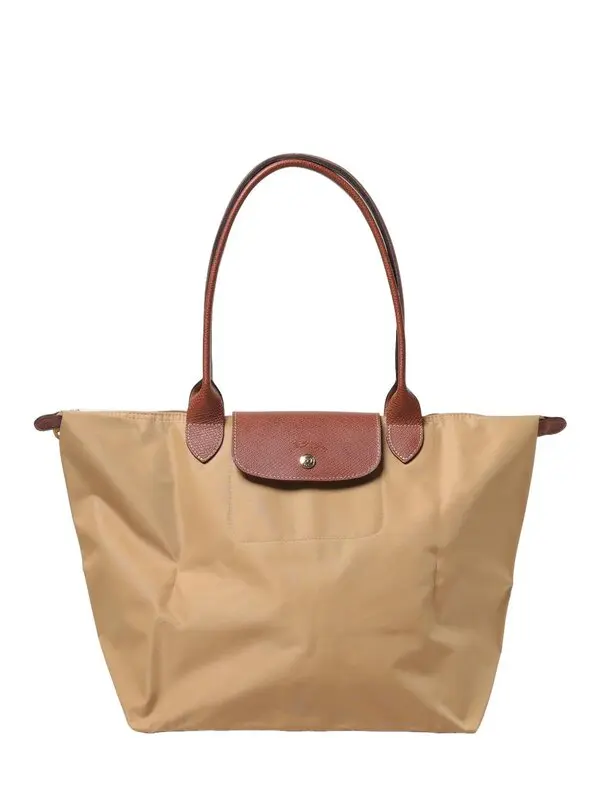 Longchamp Shoulder Bag With Flap Closure - Camel