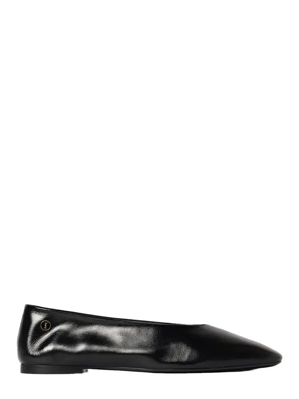 Saint Laurent Sao Leather Ballerinas - Black