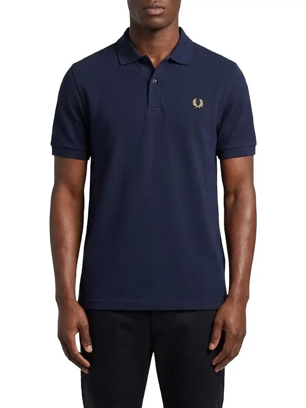 Fred Perry Cotton Polo Shirt With Logo - Blue