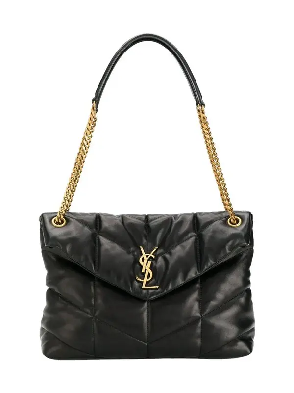 Saint Laurent Quilted Leather Shoulder Bag - Black