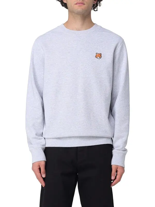 Maison Kitsuné Embroidered Fox Head Sweatshirt - Grey