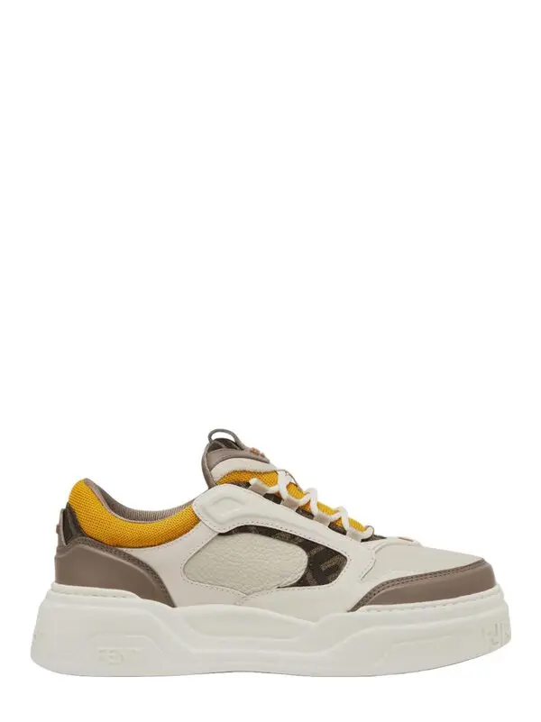 Fendi Force Low-top Sneakers With Ff Monogram - Brown