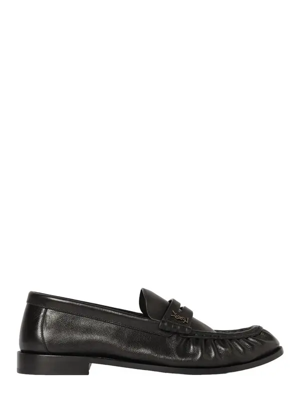 Saint Laurent Leather Loafers - Black