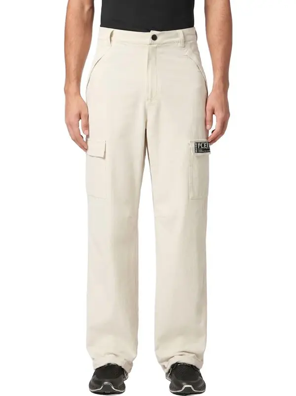 PLEIN SPORT Technical Fabric Cargo Pants - Grey