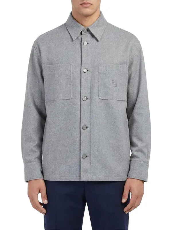 Fendi Cotton Overshirt - Grey