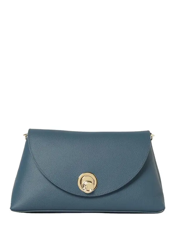 COCCINELLE Medium Grained Leather Bag With Turn Lock Closure - Blue