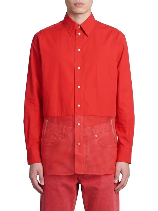 Fendi Nylon And Organza Shirt - Red