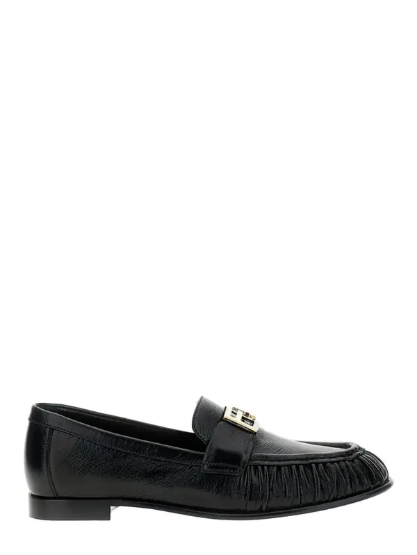 Fendi Loafers With Embellished Detail - Black