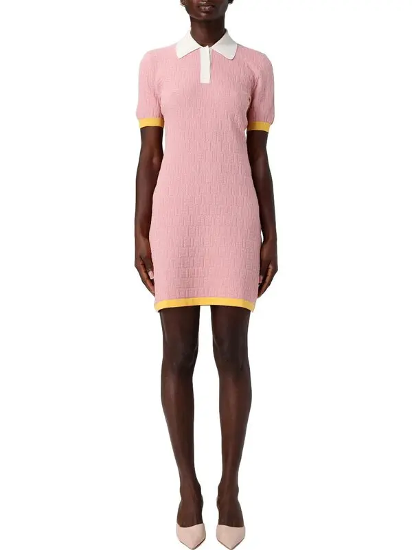 Fendi Jersey Polo Dress - Pink