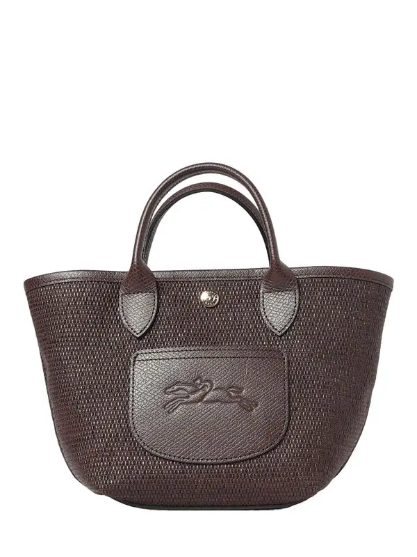 Longchamp Woven Top Handle Bag - Brown
