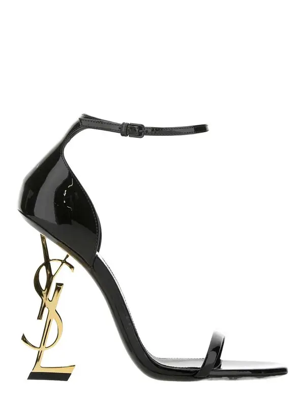 Saint Laurent Opyum Monogram Stiletto Sandals - Black