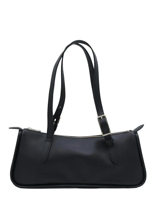 Longchamp Rectangular Leather Shoulder Bag - Black