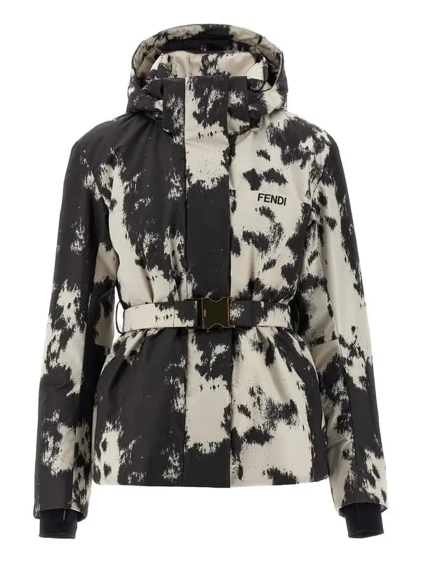 Fendi Printed Belted Jacket - Multicolor