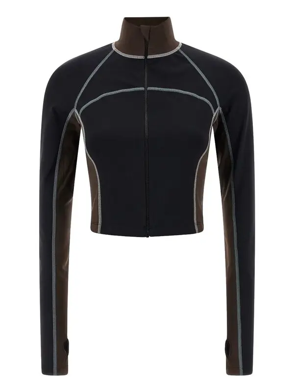 Fendi Long Sleeve Cropped Top - Multicolor