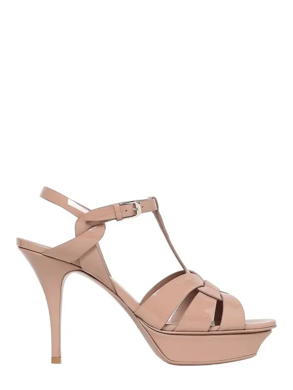 Saint Laurent Strappy Heeled Sandals - Nude
