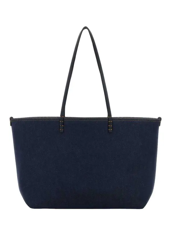 Fendi Cotton Denim Roll Shoulder Bag - Blue