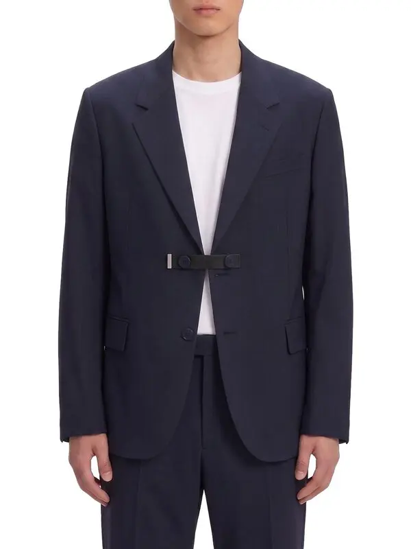 Fendi Single-breasted Wool Blazer - Blue