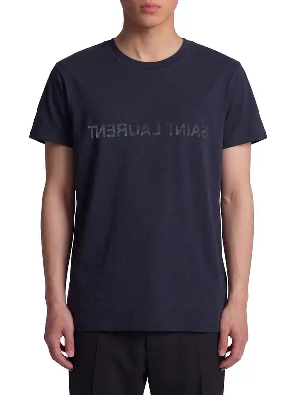 Saint Laurent Logo Cotton T-shirt - Fa01