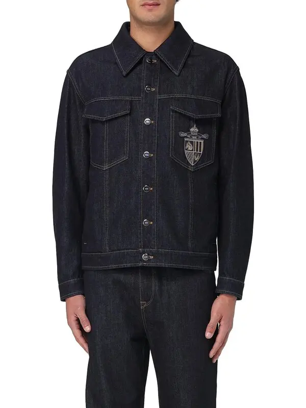 Fendi Jacket With Crest Detail - Denim