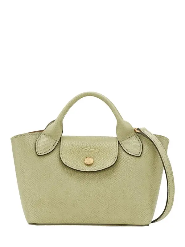 Longchamp Pure Mini Cowhide Leather Handbag - Sage