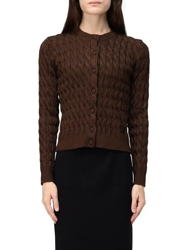Fendi Textured Knit Cardigan - Brown
