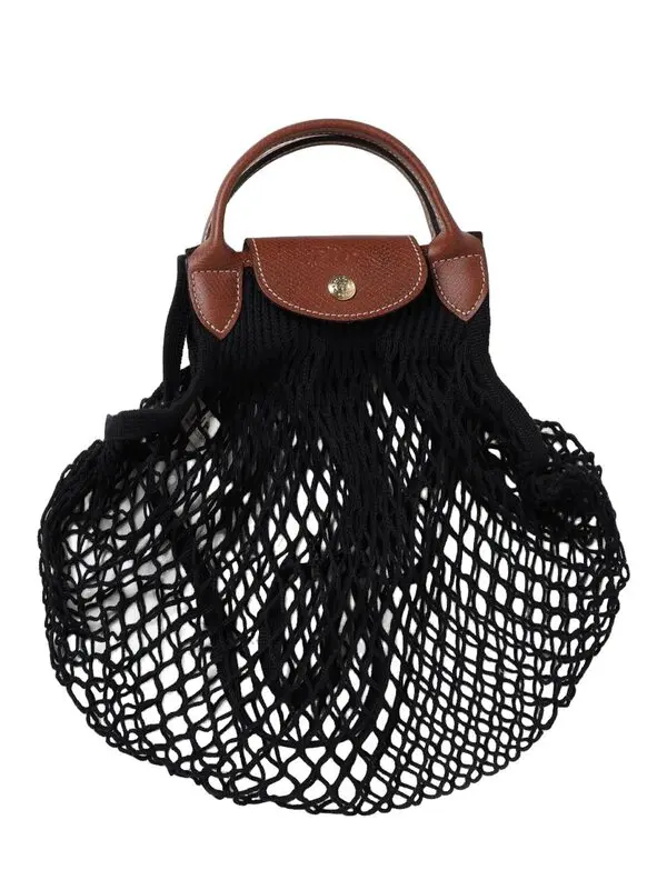 Longchamp Le Pliage Filet Top Handle Bag - Black