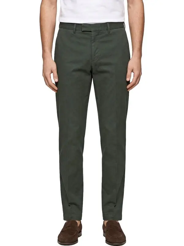 PT TORINO Stretch Cotton Chino Trousers - Grey