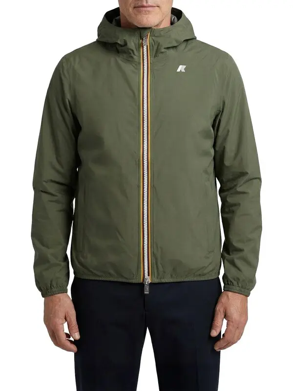 K-WAY Hooded Zip-up Jacket - Lichen