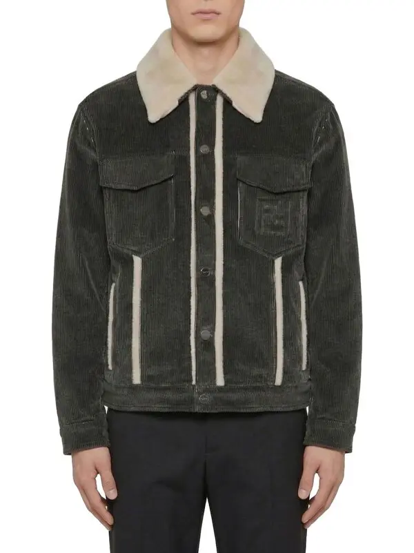 Fendi Classic Corduroy Jacket - Grey