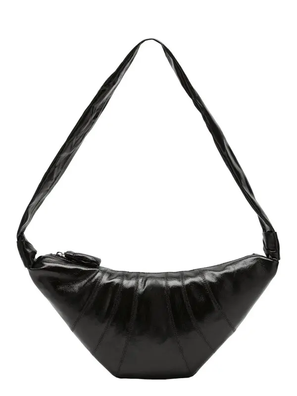 LEMAIRE Medium Croissant Bag In Coated Cotton - Green