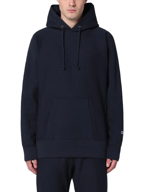 Champion Navy Cotton Hoodie - Blue