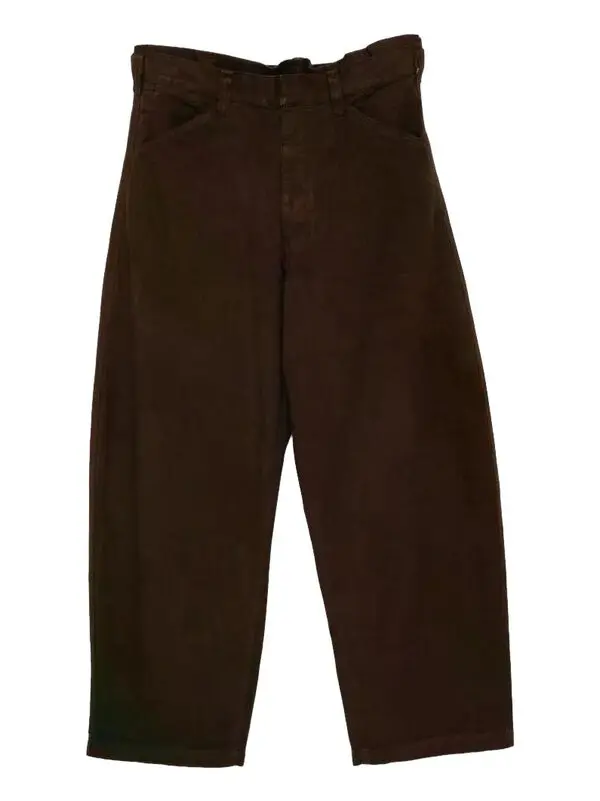 LEMAIRE High-waisted Wide-leg Trousers - Brown