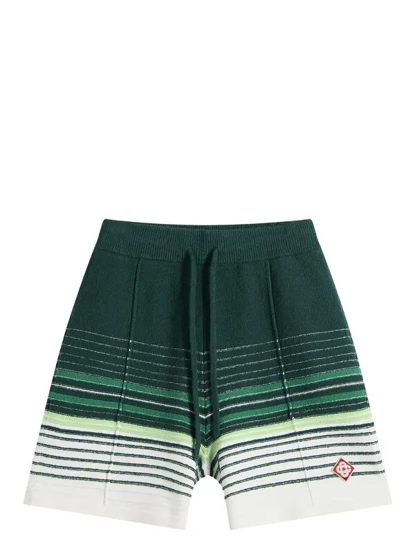 Casablanca Boucle Stripe Shorts - Green