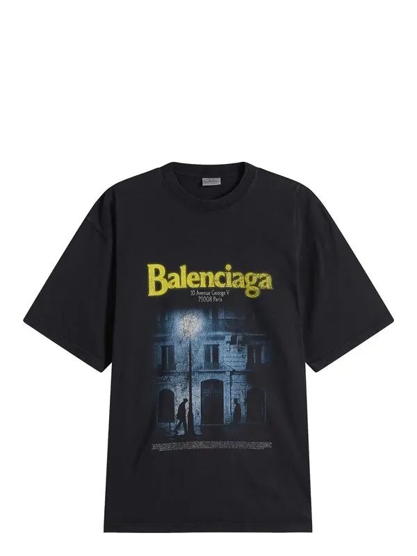 Balenciaga Graphic Logo T-shirt - Black