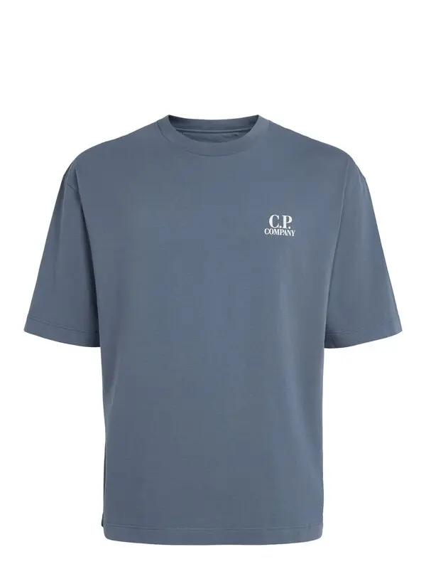 C.P. COMPANY Cotton Logo T-shirt - Blue