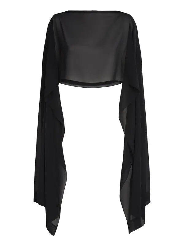 Talbot Runhof Organza Shawl - Black