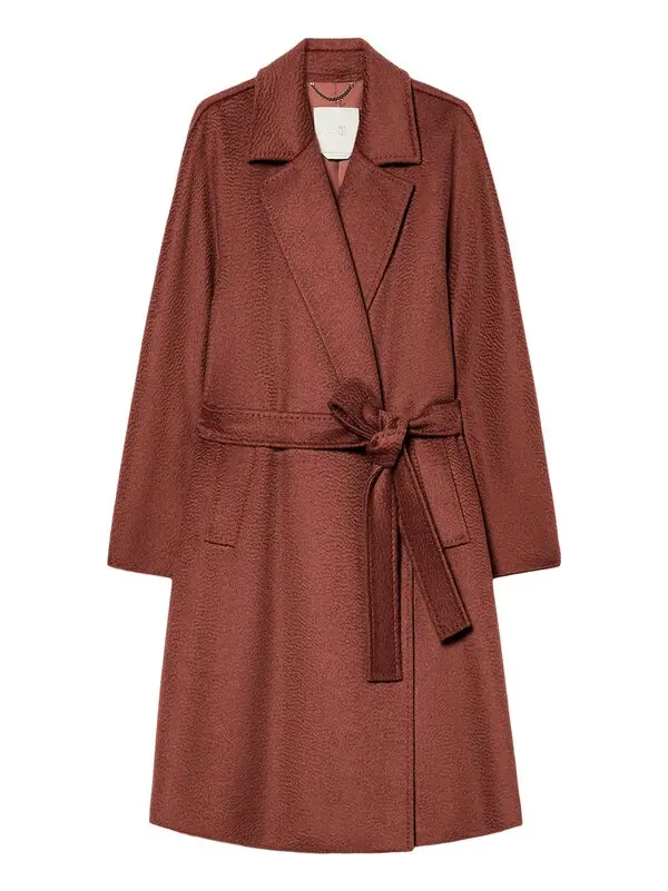 Marina Rinaldi Camel Wool Wrap Coat - Red