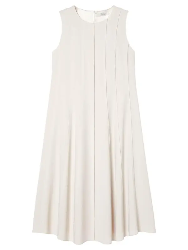 Marina Rinaldi Panelled A-line Midi Dress - Neutral