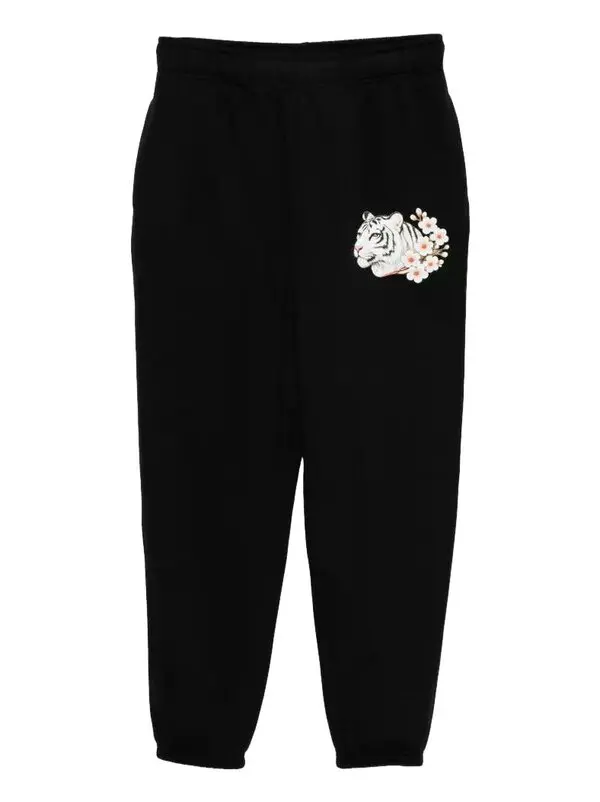 MELT Tiger-patch Track Pants - Black