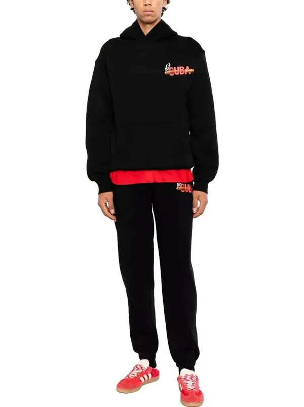 MELT Graphic-print Track Pants - Black