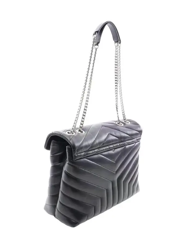Saint Laurent Medium Lulu Shoulder Bag - Black