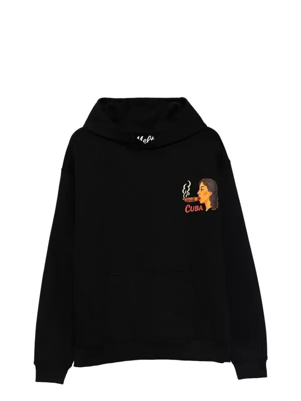 MELT Graphic Print Hoodie - Black