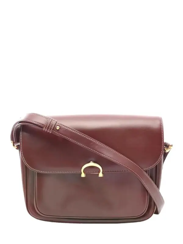 Cartier Bordeaux Calf Leather Shoulder Bag - Red