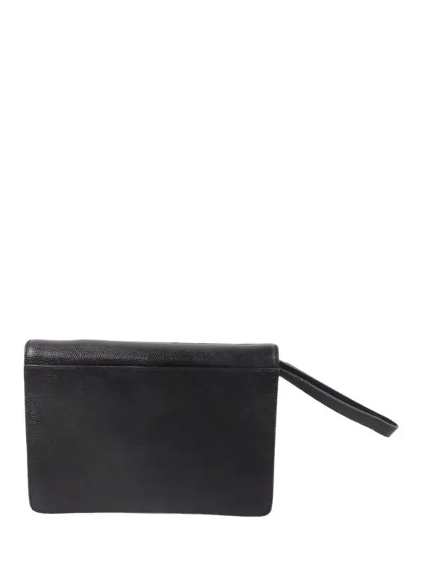 Bally Leather Turn-lock Clutch Bag - Black