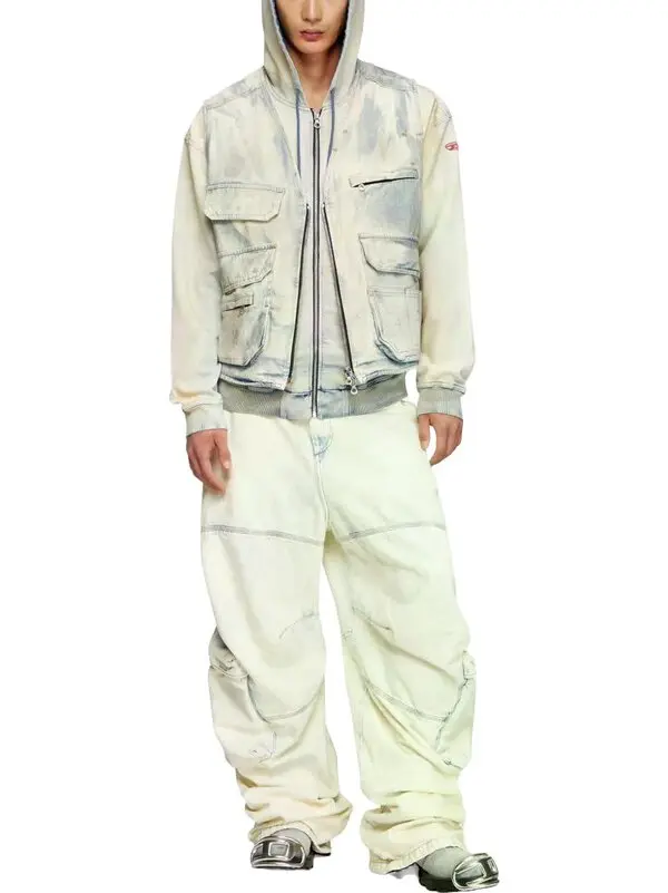 DIESEL® D-gir-s Track Jacket With Drawstring Hood - Neutrals