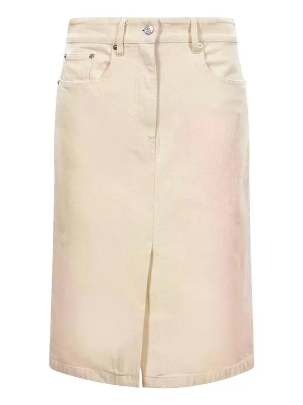 A.p.c. Denim Split Skirt - Neutrals