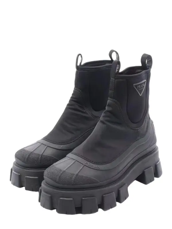 Prada Re-nylon Monolith Boots - Black