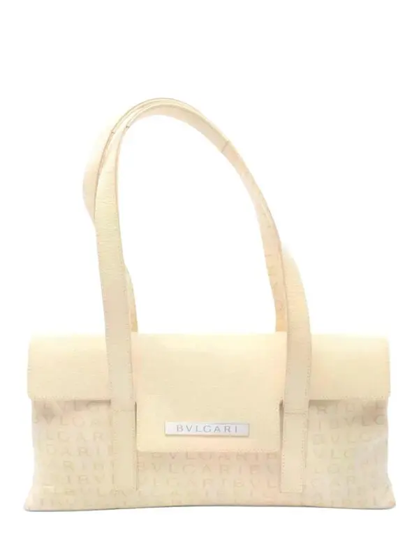 BVLGARI 2000s Logomania Handbag - Neutrals
