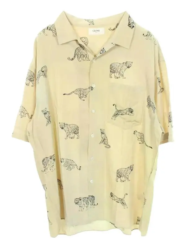 Celine 2010s Animal-print Shirt - Yellow