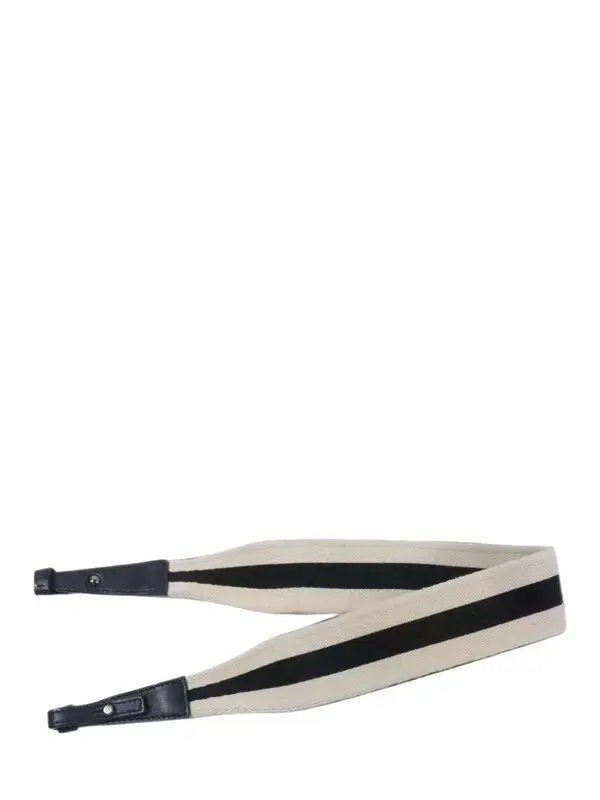 Delvaux Striped Canvas And Leather Shoulder Strap - Neutrals